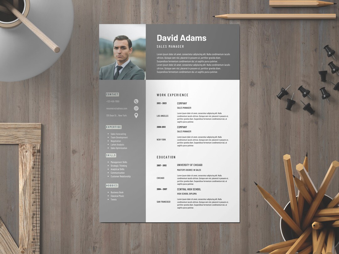 Personalized Modern CV Pack: 5 Templates With Photo and Cover Letter - Etsy