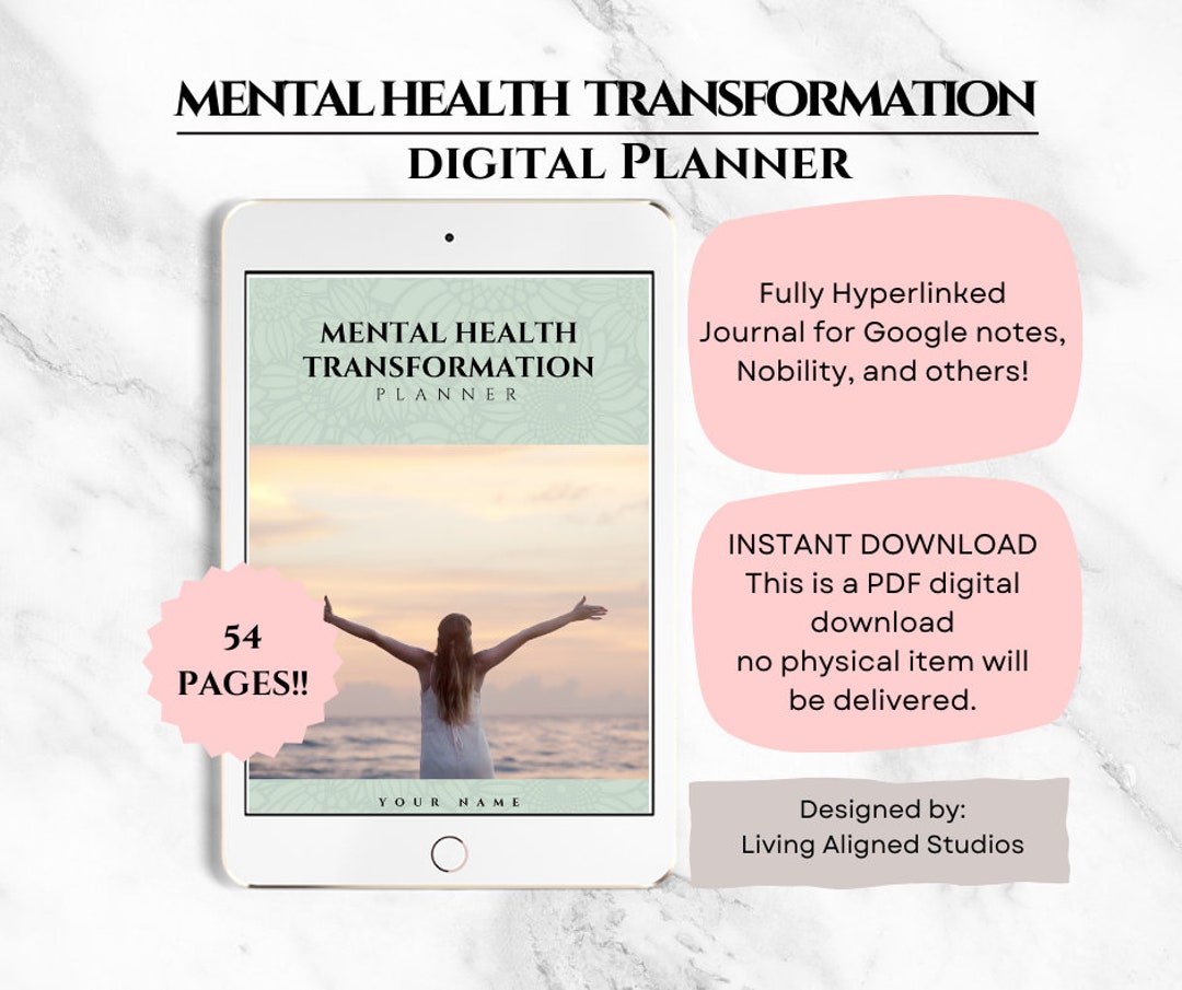 Digital Mental Health Transformation Planner 2024: Wellness, Self-care ...