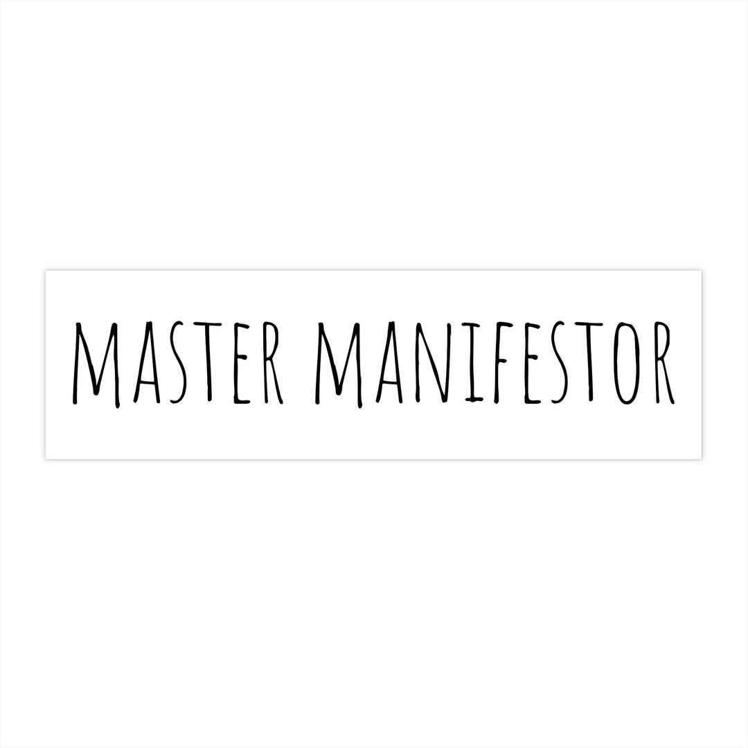 Master Manifestor Bumper Sticker, Waterproof Vinyl Stickers, Spiritual ...