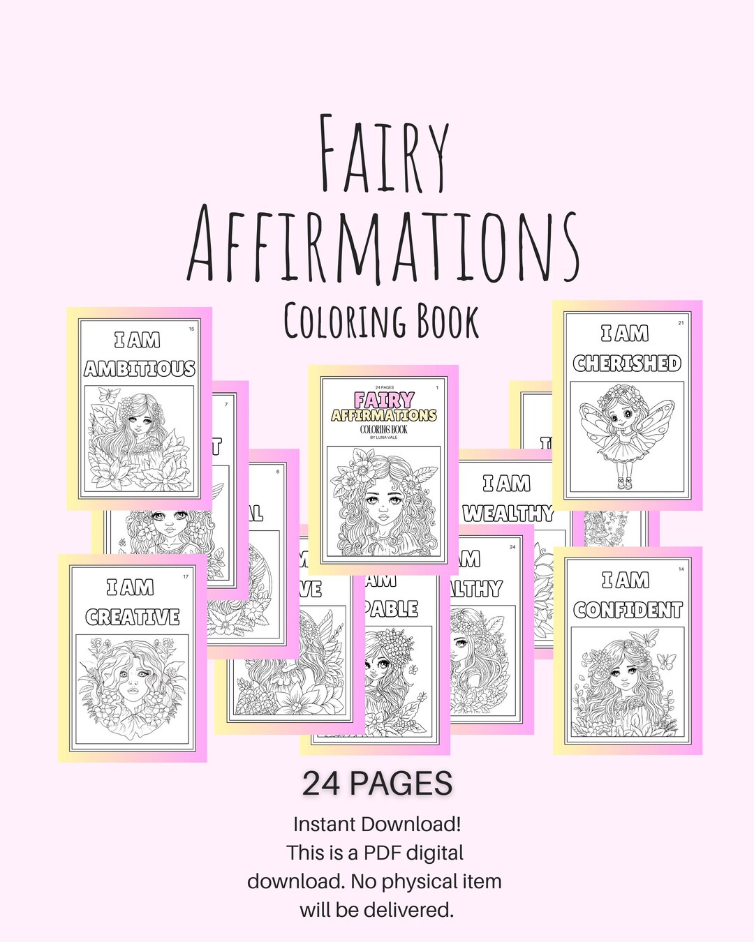 Magical Fairy Coloring Book – Mindfulness & Affirmations for Self-love ...