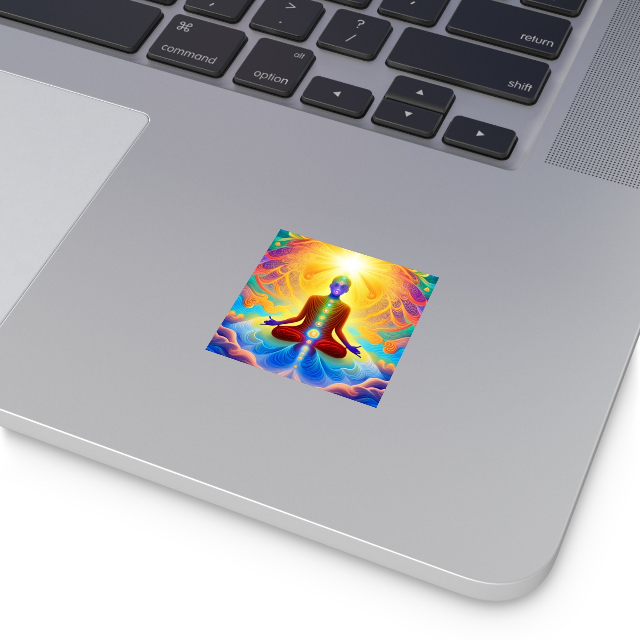 Spiritual Alignment Digital Art Square Stickers, Indoor and Outdoor ...