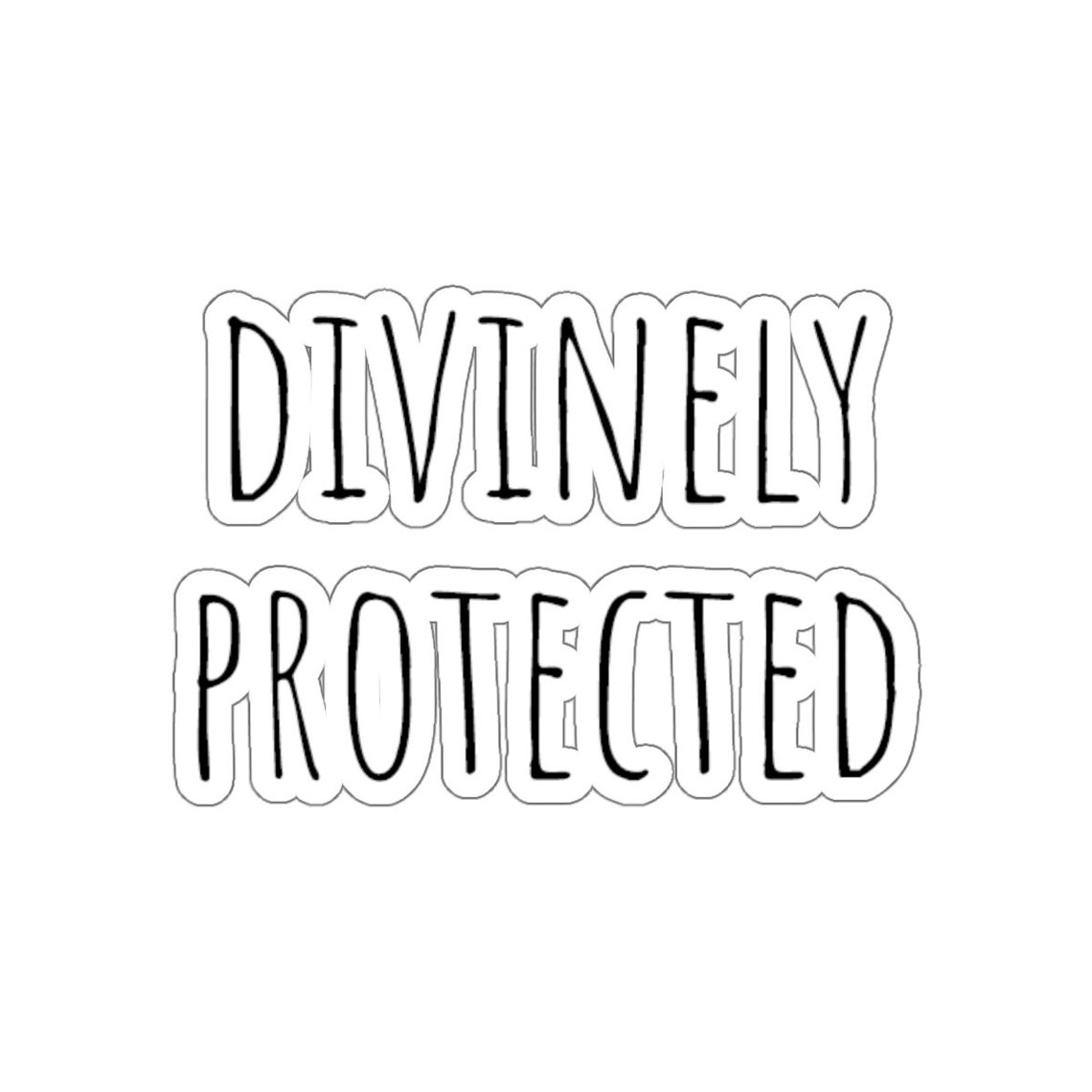 Divinely Protected Waterproof Sticker, Spiritual and Faith Stickers ...