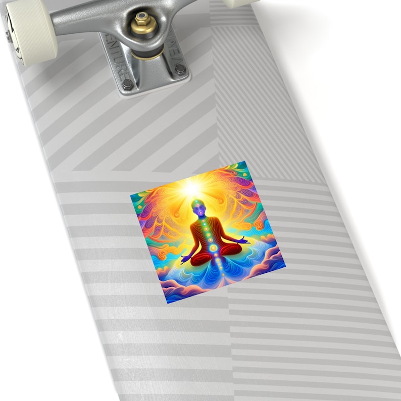 Spiritual Alignment Digital Art Square Stickers, Indoor and Outdoor ...