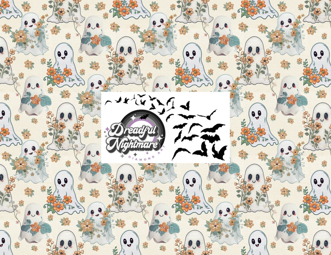 White Embroidery Ghosts Diamond Art Release Paper - Etsy
