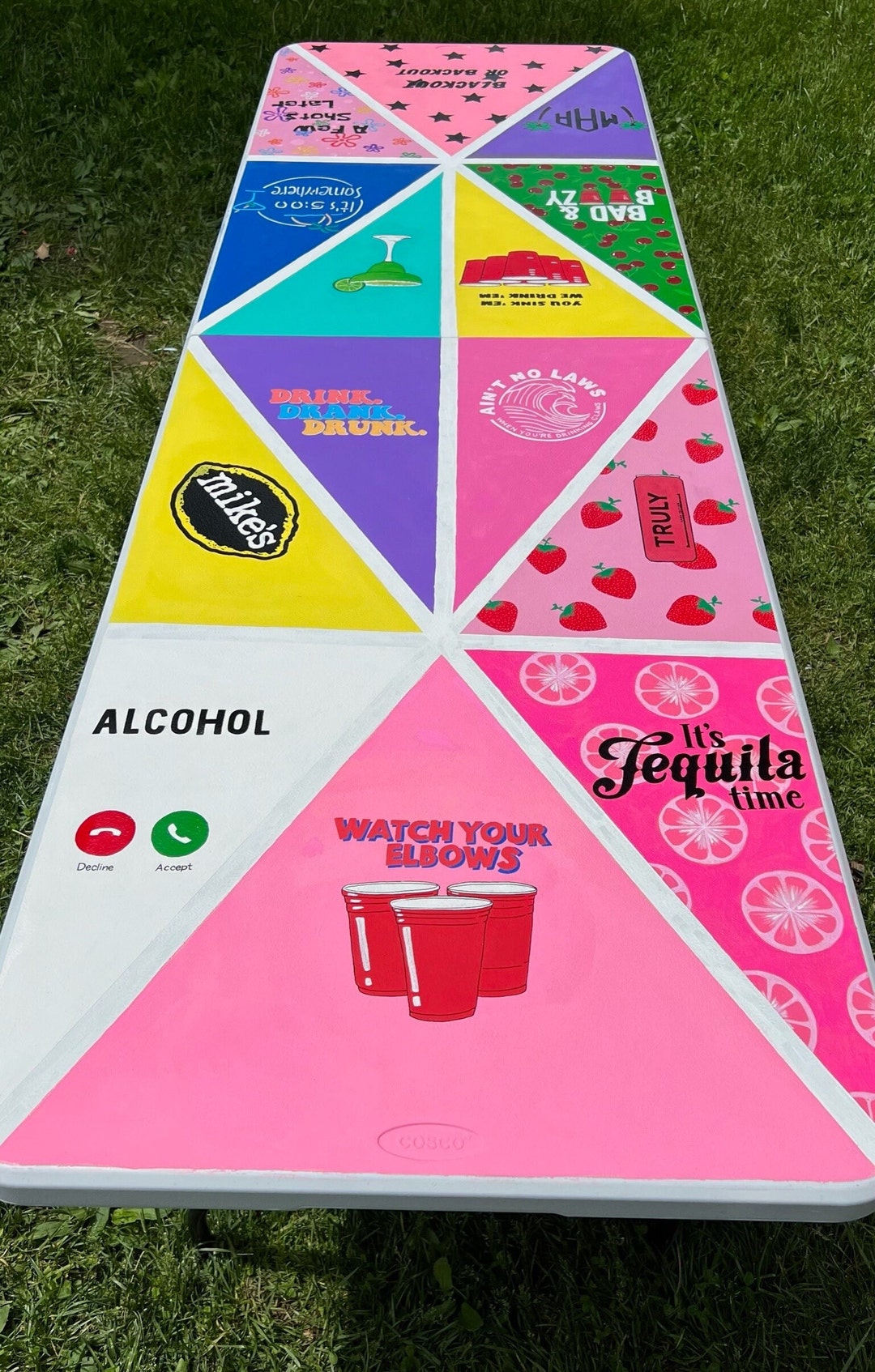 Custom Beer Pong Table – Hand-painted, Folding Game Table for Weddings ...