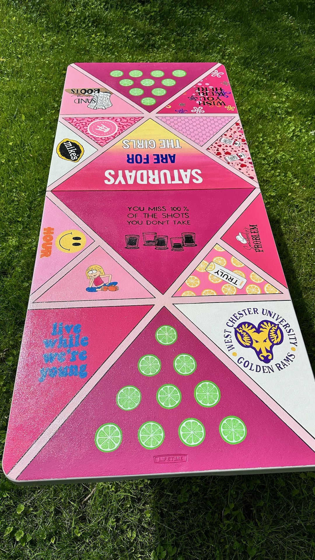 Custom College Beer Pong Table – Hand-painted Folding Game for Dorms ...