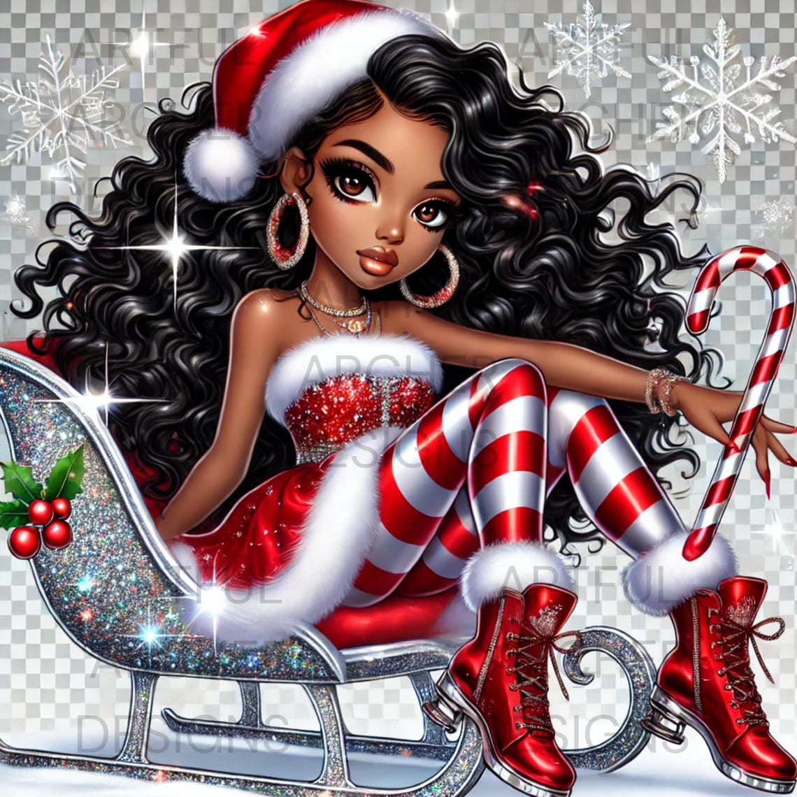 Christmas Diva Png Clip Art - Etsy Canada