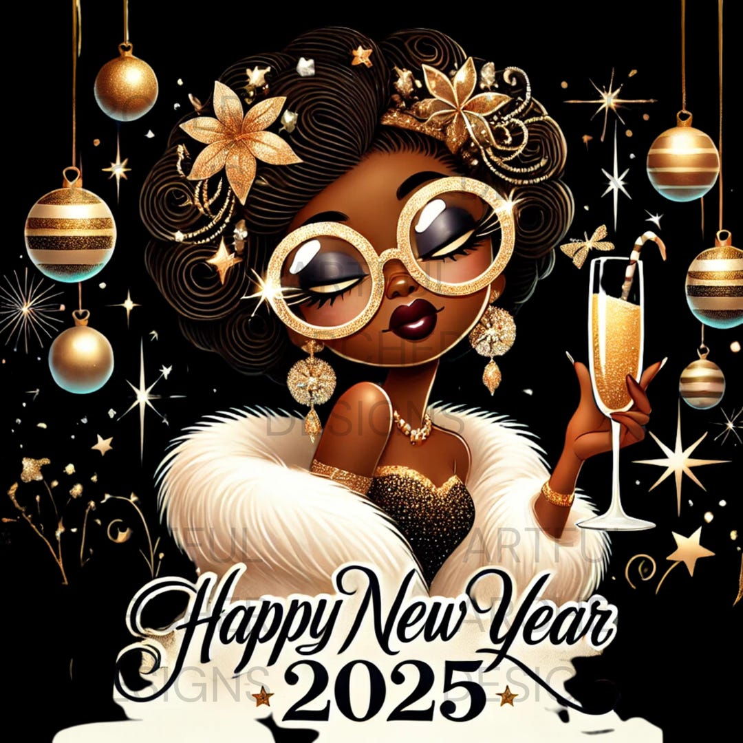 Celebrate the New Year in Style With This Vibrant 2025 Illustration - Etsy