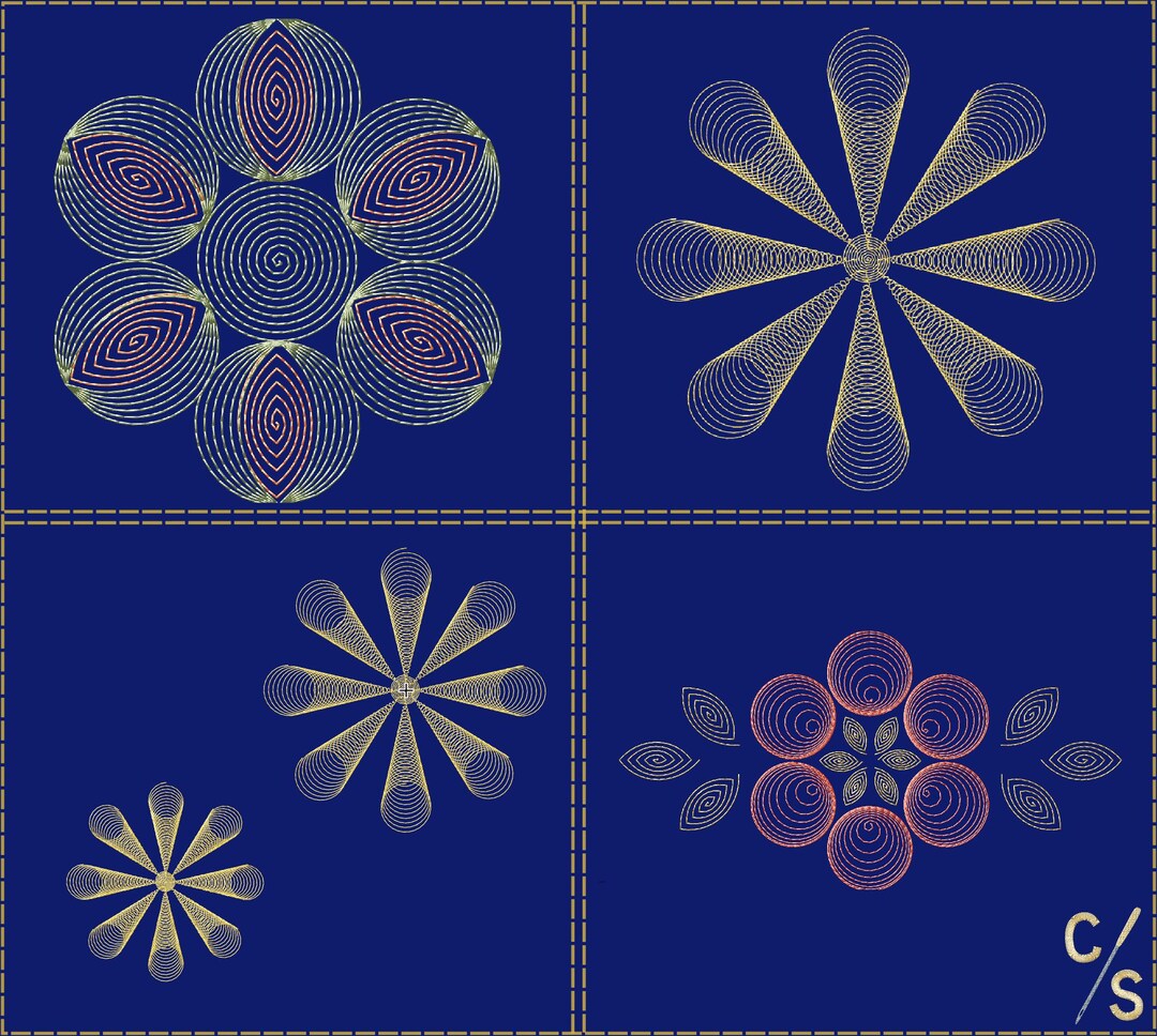 Delicate Digital Machine Embroidery, Instant Download, Floral and ...