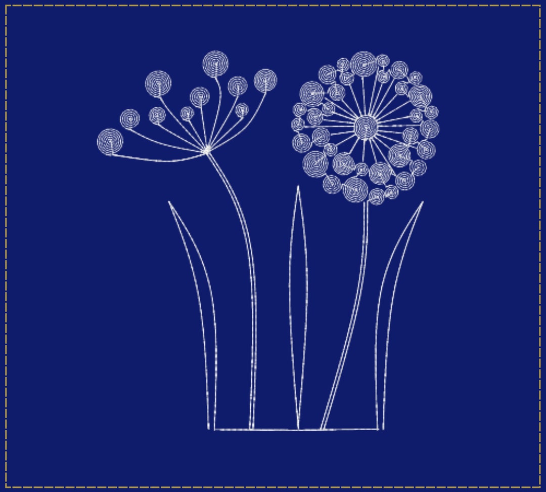 Dandelion Flowers, Dandelion, Delicate Flower Embroidery, Machine ...