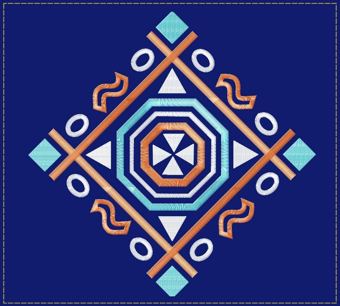 Indigenous Embroidery Motifs and Borders, Digital Machine Embroidery ...
