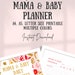 Minimal Mama and Baby Checklist | Schedules | Printable | Postpartum ...