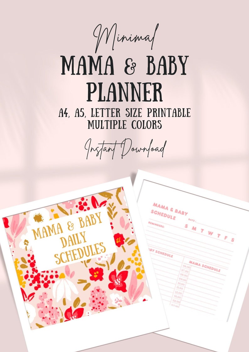Minimal Mama and Baby Checklist | Schedules | Printable | Postpartum ...