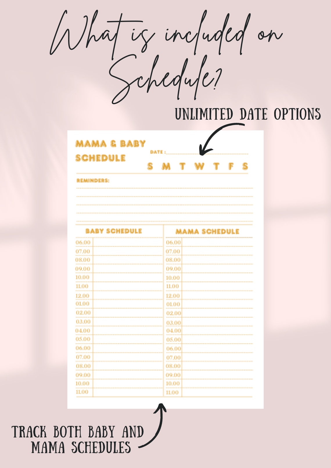 Minimal Mama and Baby Checklist | Schedules | Printable | Postpartum ...