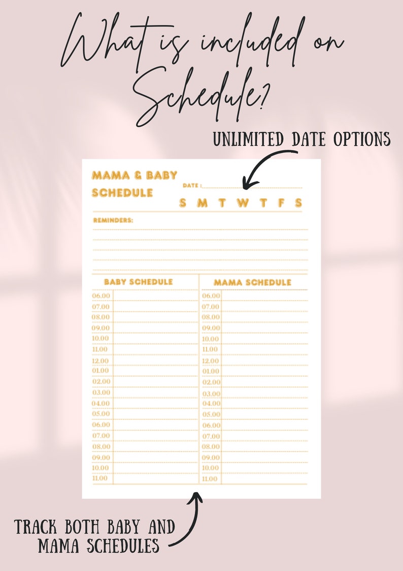 Minimal Mama and Baby Checklist | Schedules | Printable | Postpartum ...