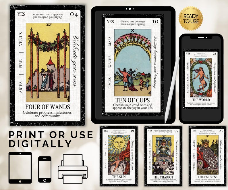 78 Cards Tarot Deck for Beginners: Astrology & Numerology (digital ...
