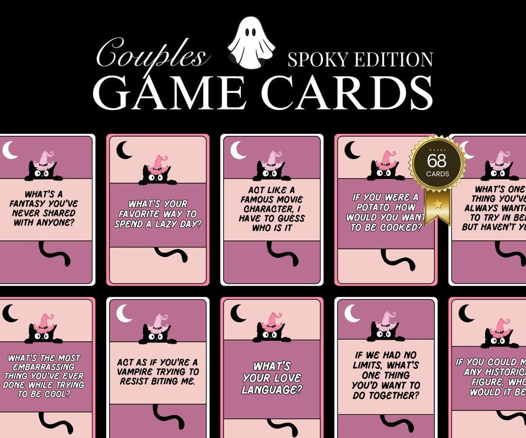 Halloween Date Nights Couples | Couple Game Cards | Card Games Couples ...
