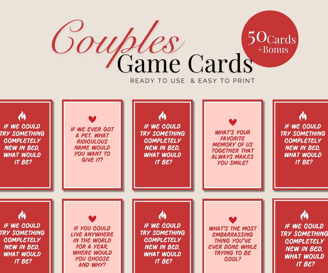 Date Nights Couples | Digital Couple Game Cards | Card Games Couples ...