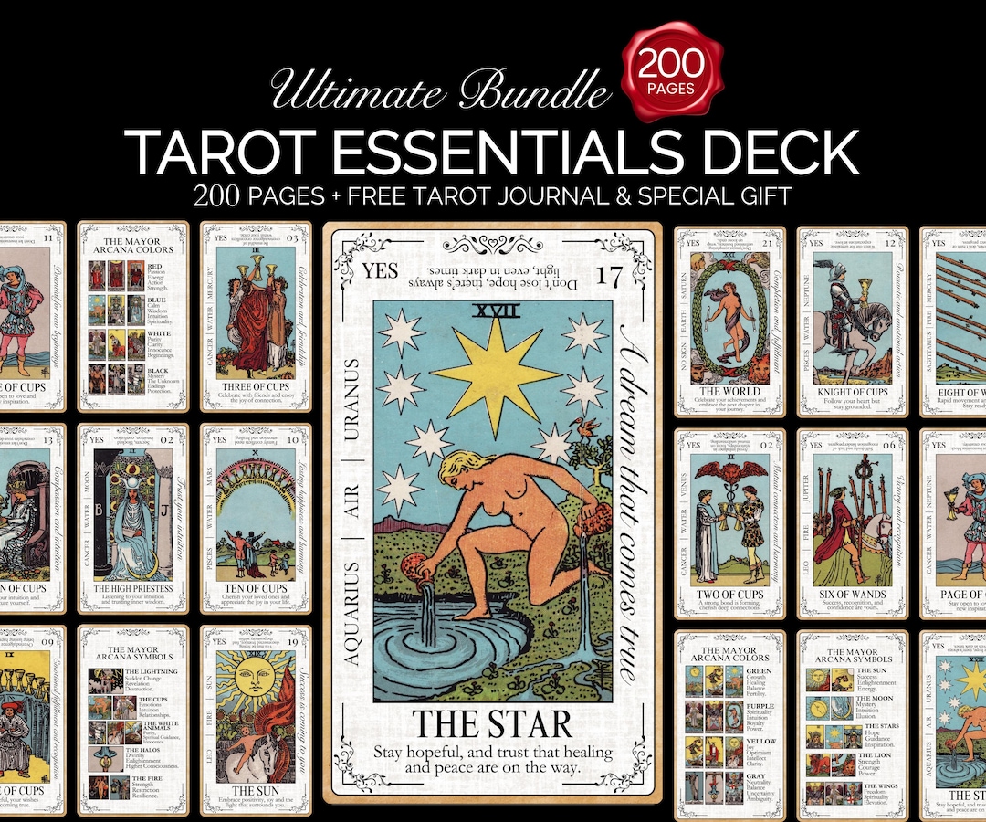 Beginner Tarot Deck Gift Tarot Guidebook for Beginners 78 Cards Tarot ...