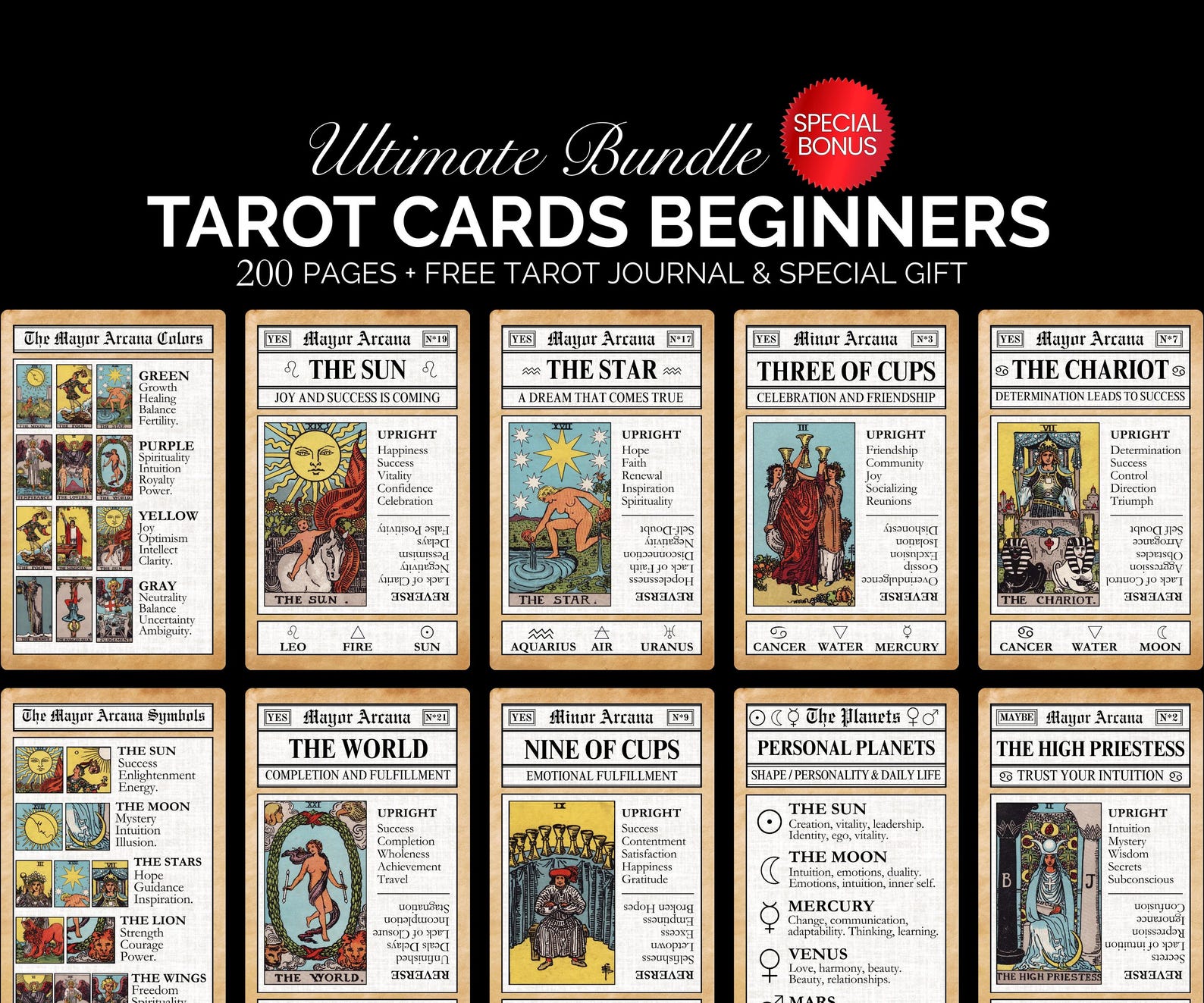 Tarot Deck for Beginners Tarot Guidebook for Beginners 78 Cards Tarot ...