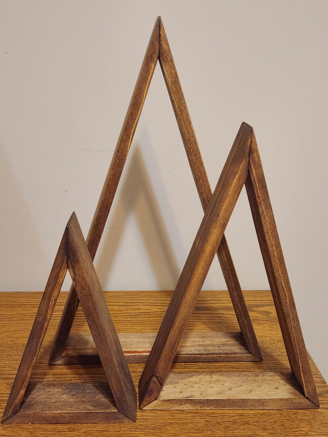 Nesting Triangle Wood Christmas Trees - Etsy