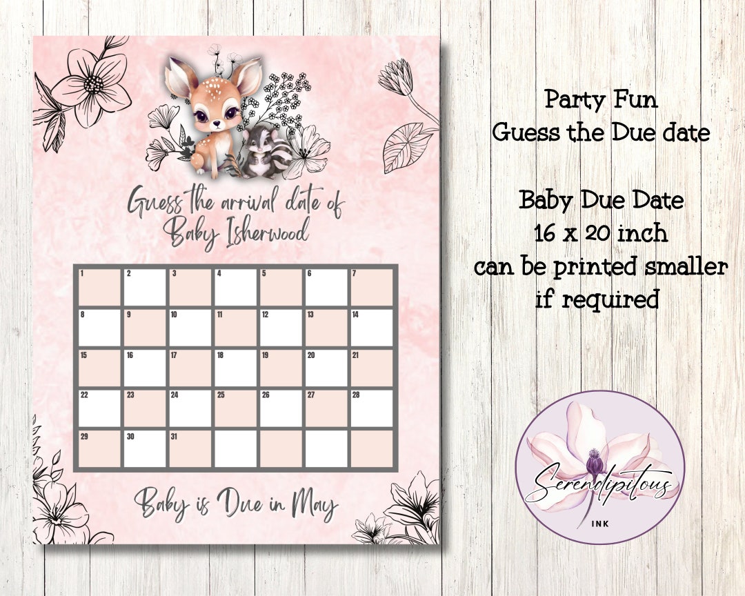 Pink Bambi Baby Shower Games, Woodland Party Decor, Baby Pink ...