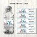 Dragon Bottle Labels, Blue Party Decor, Mythical Creature Printable ...