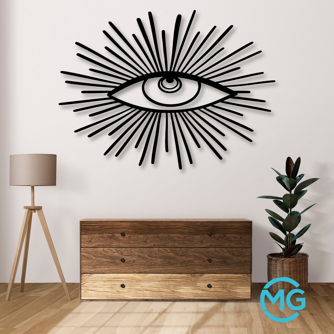 Metal Eye Mirror Wall Decor, Decorative Mirror, Boho Mirror, Living ...