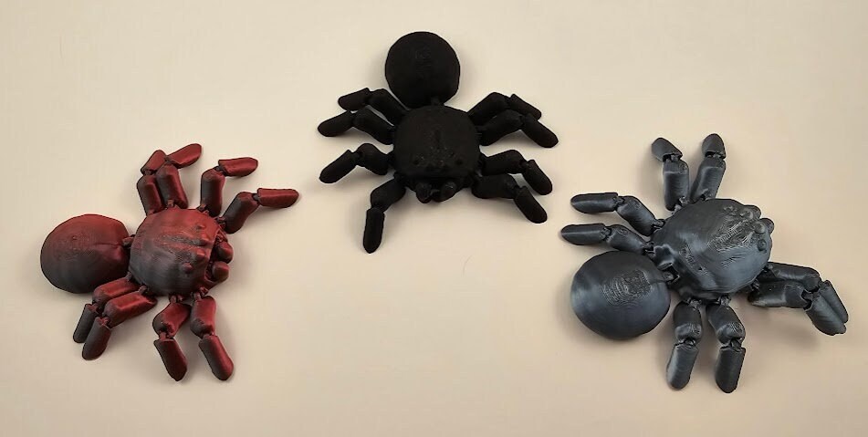 3D Printed Articulated Spider-flexible Spider Figurine-realistic ...