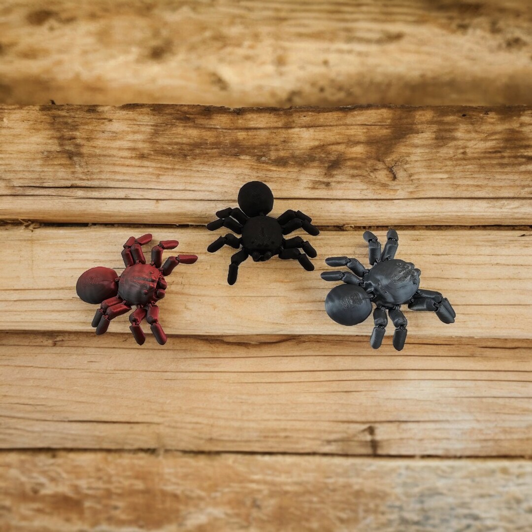 3D Printed Articulated Spider-flexible Spider Figurine-realistic ...