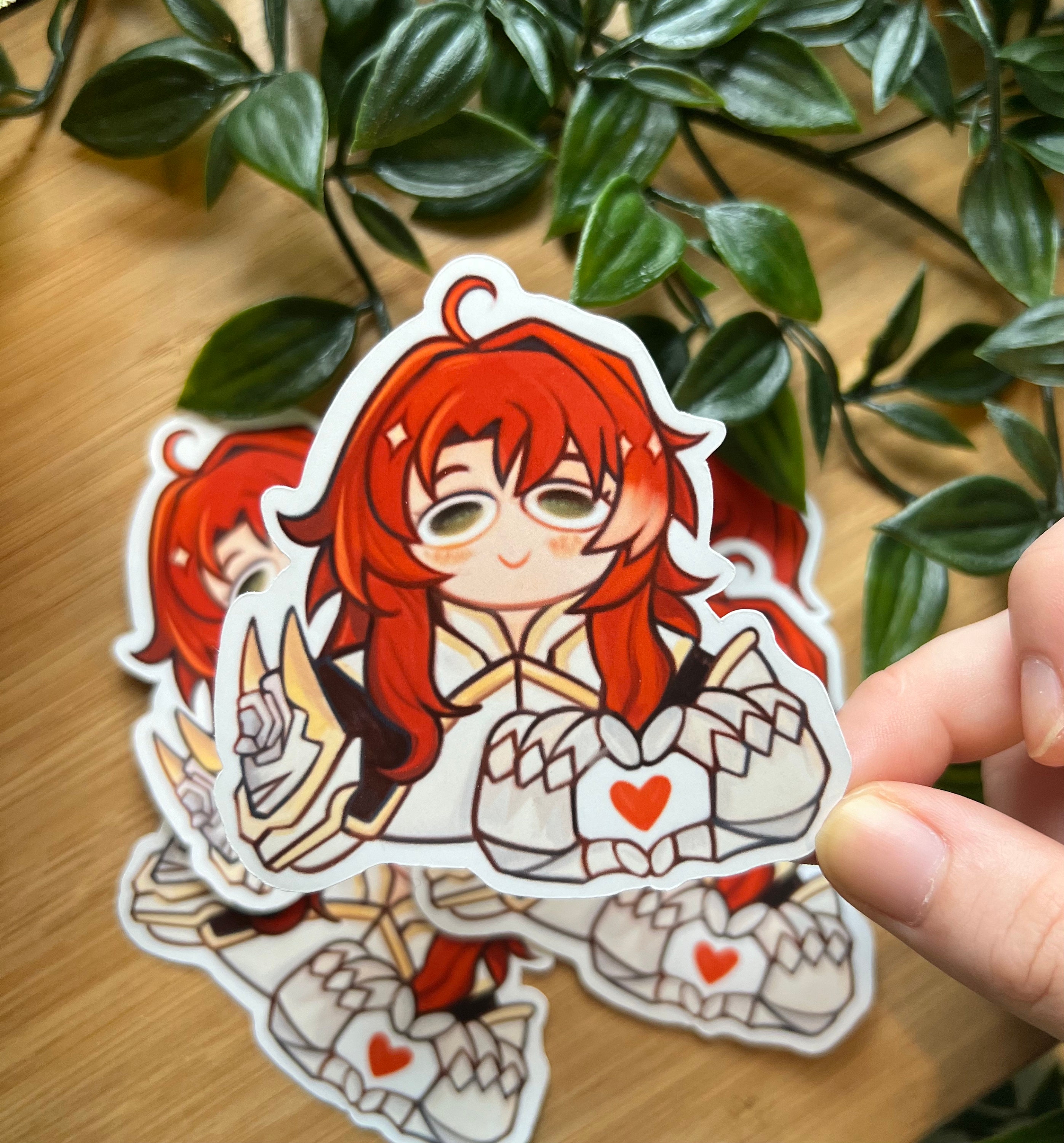 Argenti Honkai Star Rail Sticker, Cute Videogame Chibi, Love Heart ...