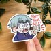 Shouting Sorcerer Chibi, Funny Anime, Glossy Vinyl Sticker for Laptop ...