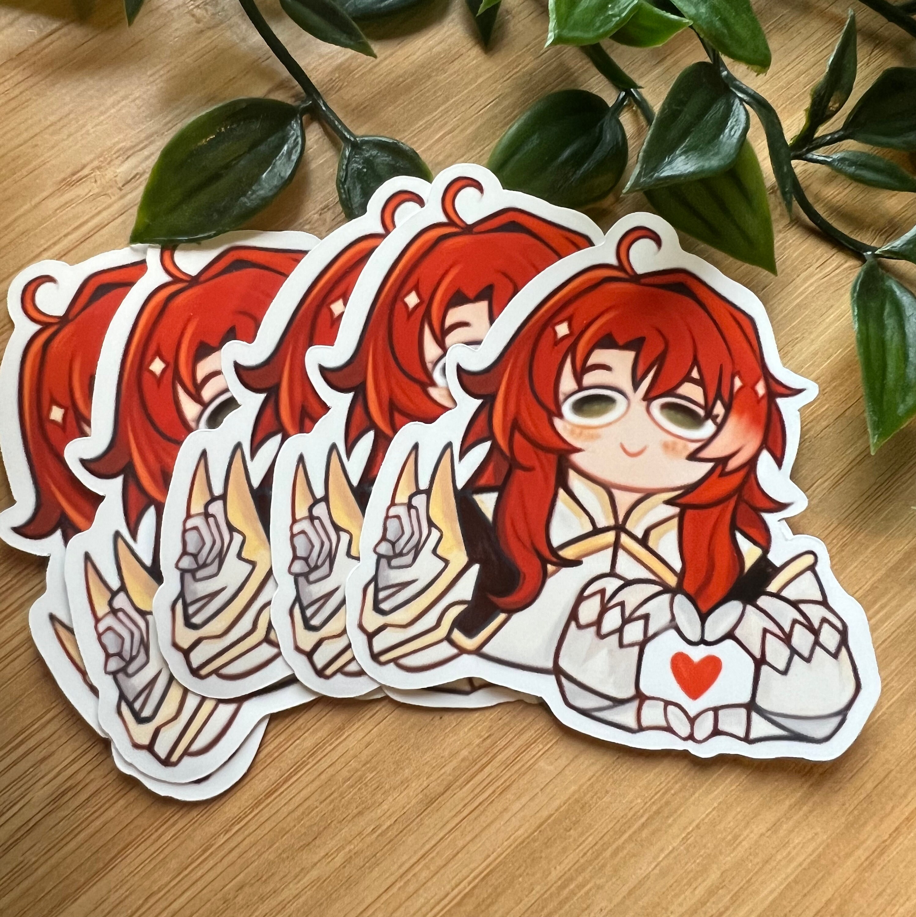 Argenti Honkai Star Rail Sticker, Cute Videogame Chibi, Love Heart ...