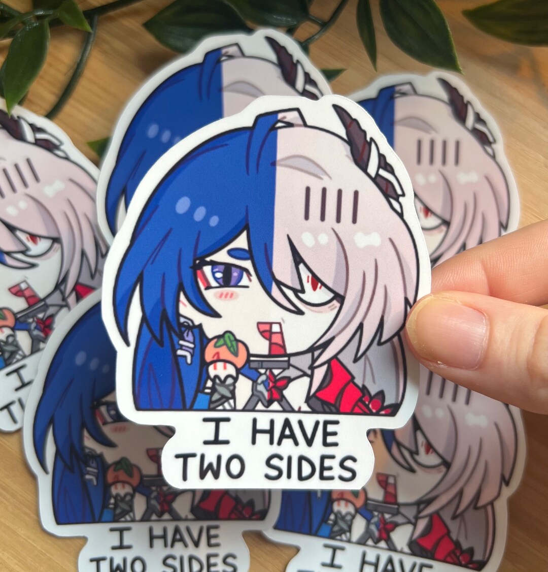 Acheron I Have Two Sides Sticker, Honkai Star Rail, Cute Chibi Funny ...