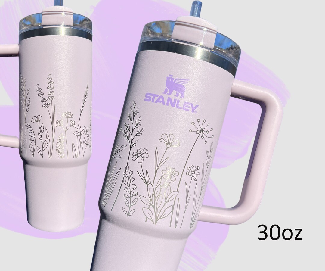 Personalized Floral Stanley Cup 30 Oz: Engraved Wildflower Tumbler - Etsy