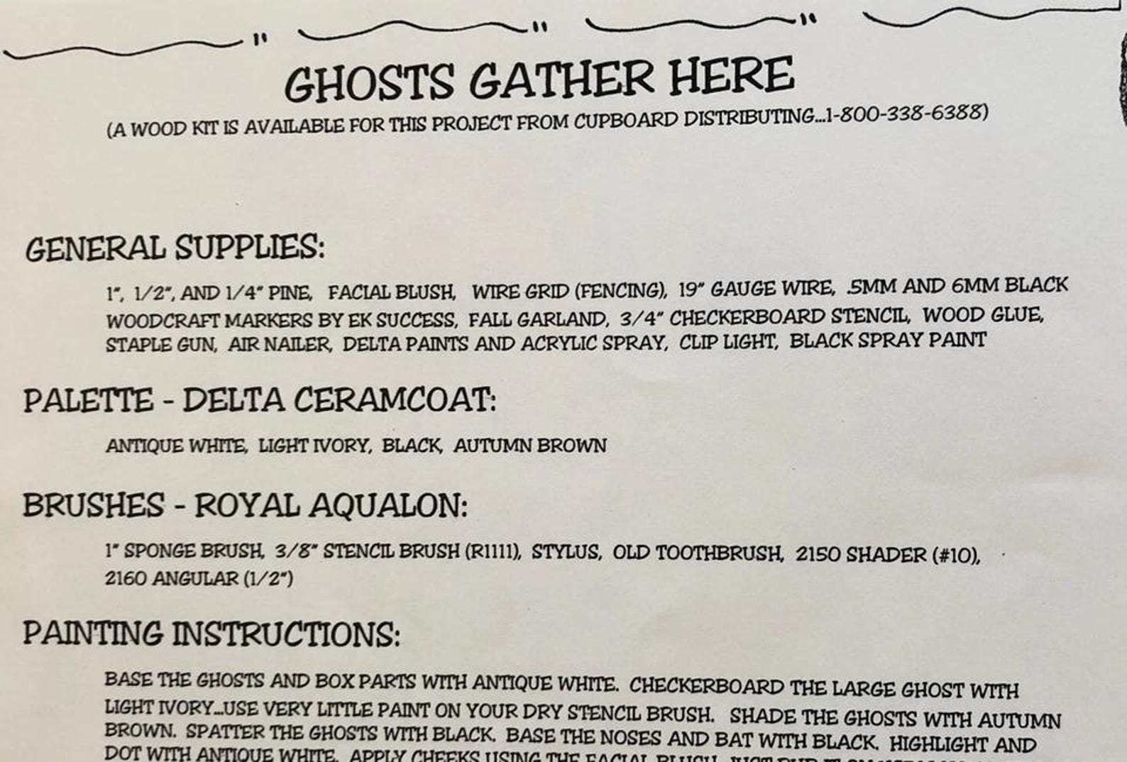 Tole Painting Pattern Packet: Ghosts Gather Here 40" Lighted Box by ...