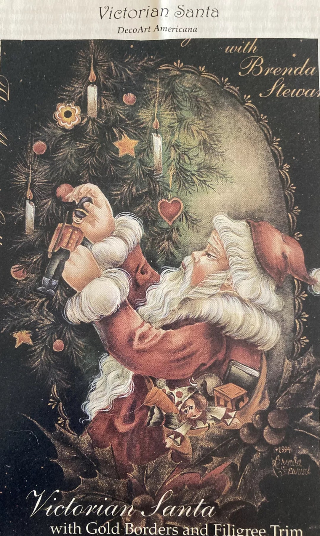 Vintage Decorative Tole Painting Pattern Packet: Victorian Santa by ...