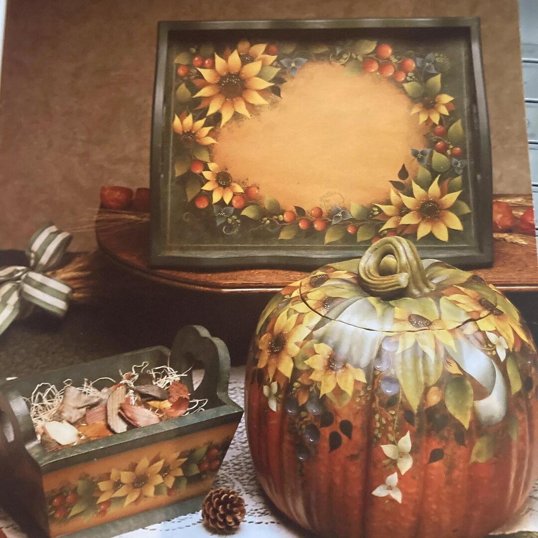 Vintage 1994 Tole Pattern : Fall Blossoms - 3 Projects by Gail Anderson ...