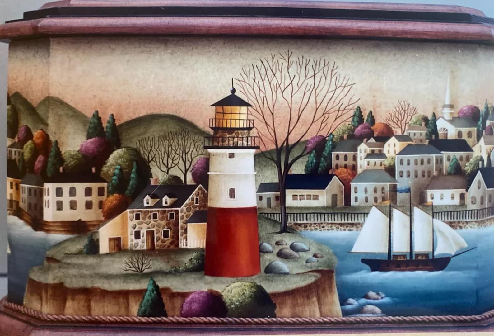 Vintage Tole Painting Pattern : Harbour Village by Betty Caithness - Etsy