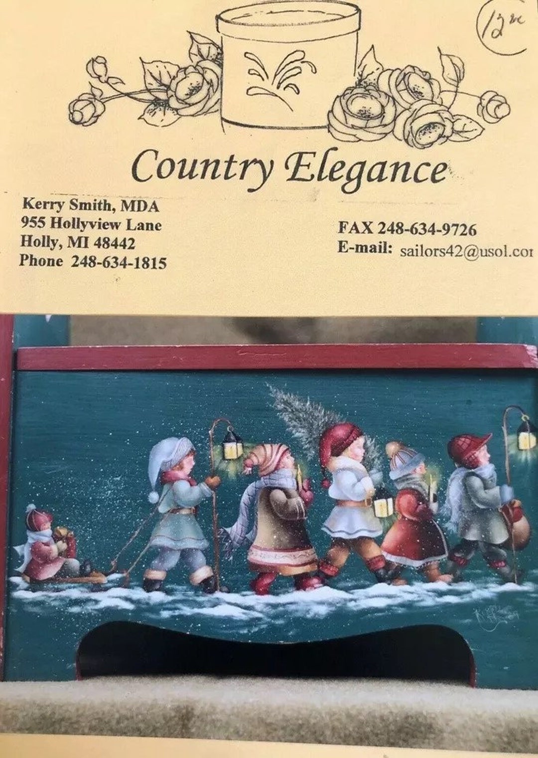 Vintage DELUXE Christmas Tole Pattern Packet: Country Caroling by Kerry ...