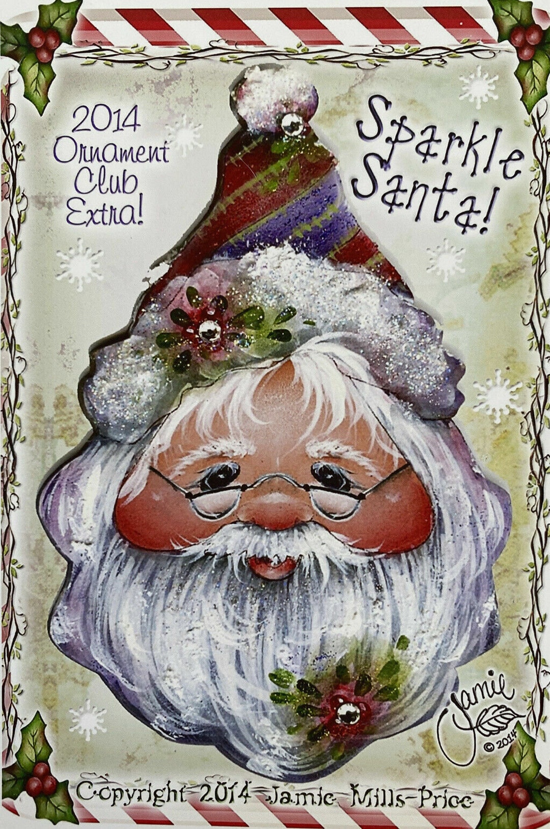 Christmas Tole Pattern : Sparkle Santa Ornament by Jamie Mills-price - Etsy
