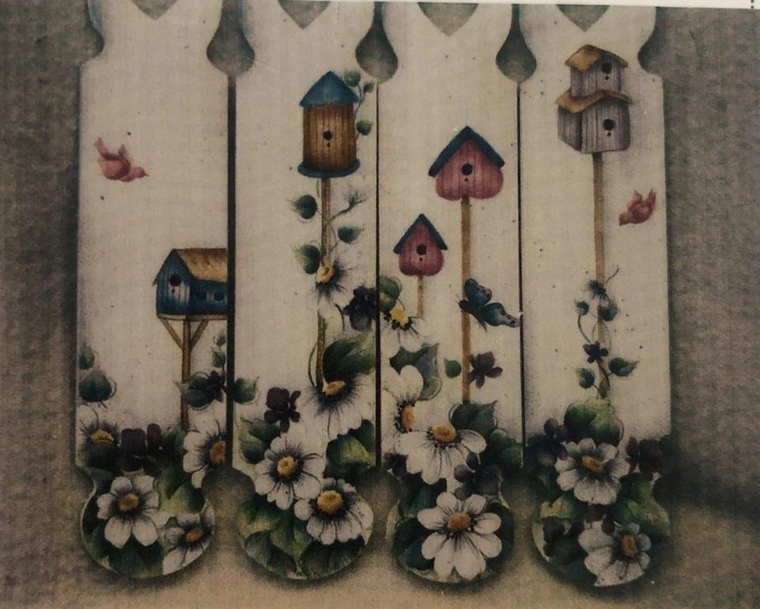 Vintage Tole Painting Pattern Packet: My Backyard by Gigi Smith-burns ...