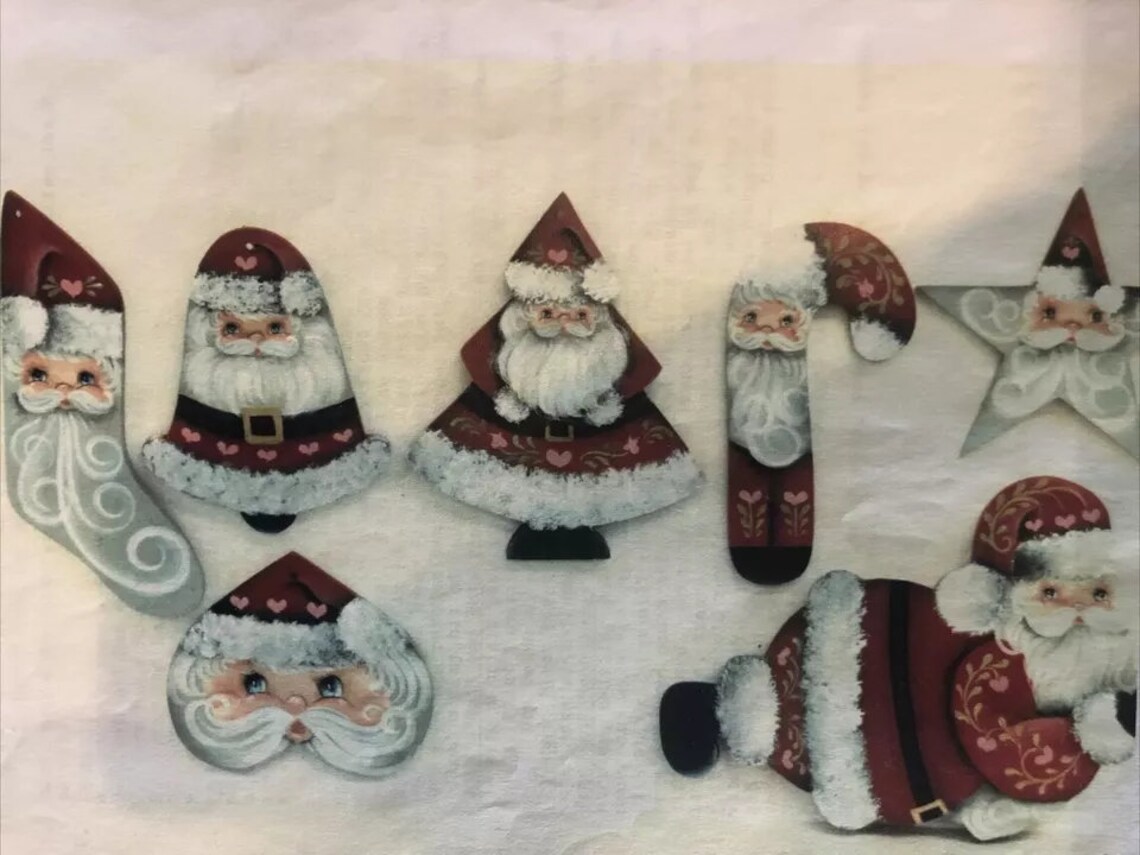 Vintage 1991 Decorative Tole Painting Pattern Packet: Rosemary's Santa ...
