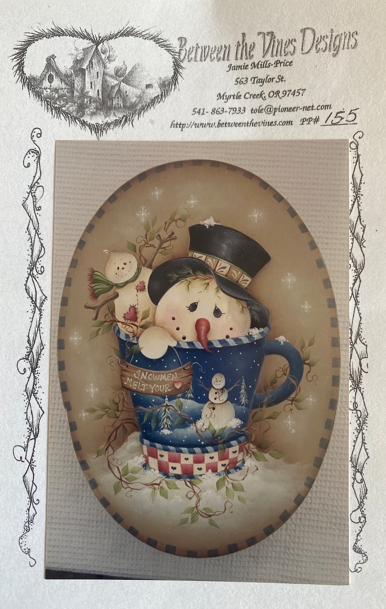 Decorative Tole Painting Pattern Packet: Snowmen Melt Your Heart by ...