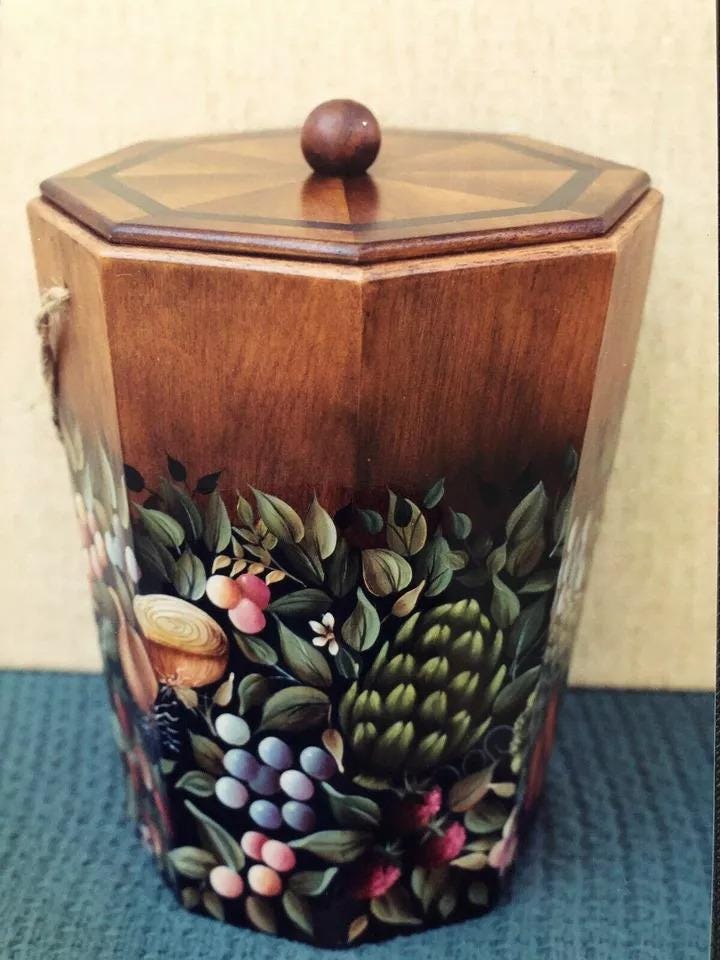 Vintage Tole Painting Pattern : Veggie Bucket by Betty Caithness - Etsy