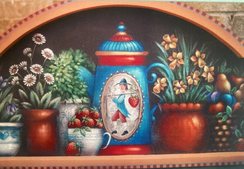 Tole Painting Pattern : Still Life With Coffee Pot by Rosemary West - Etsy