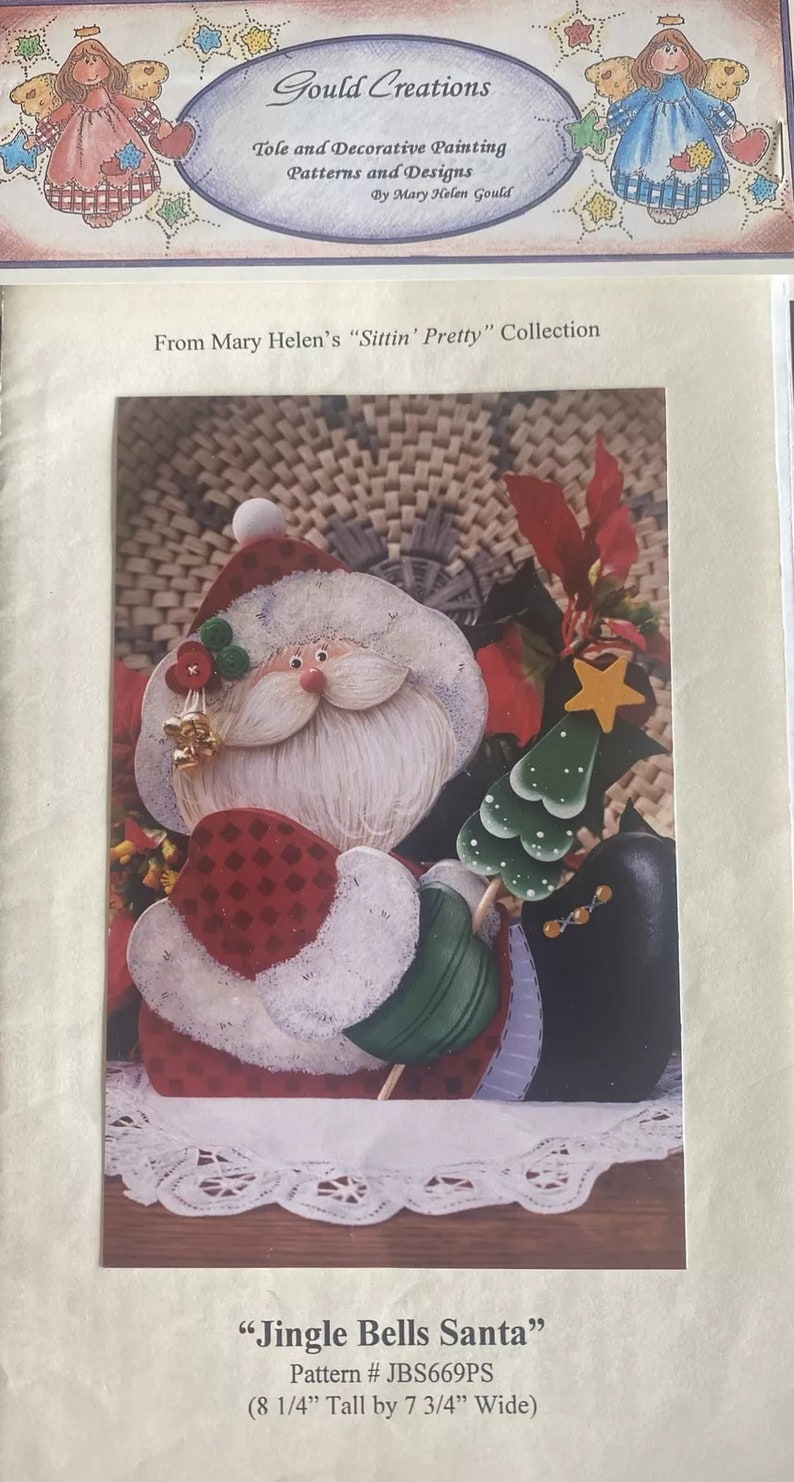 Decorative Tole Painting Pattern Packet: Jingle Bells Santa by Mary ...