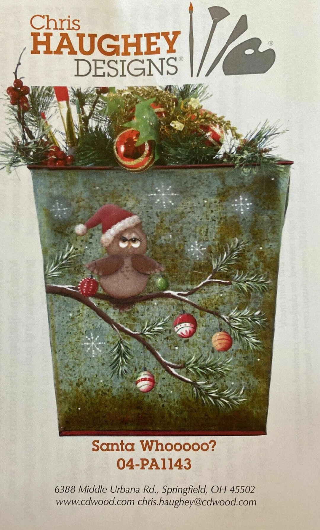 Tole Painting Pattern Packet: Santa Whooooo? by Chris Haughey - Etsy