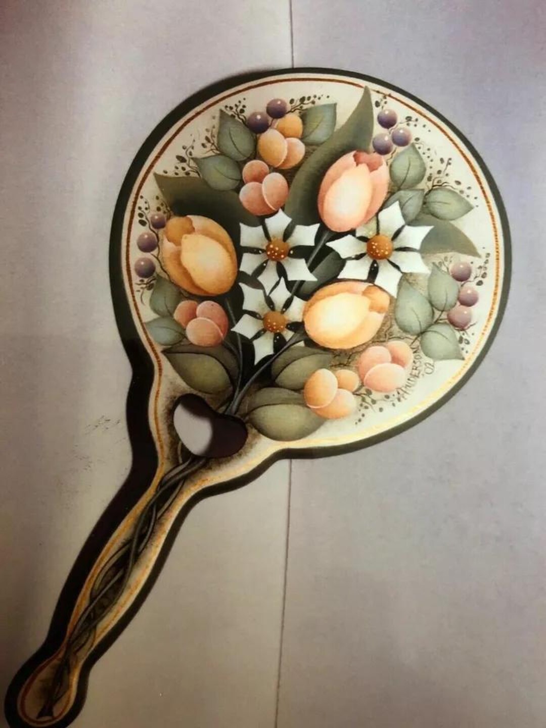 Vintage Tole Painting Pattern : Fancy Hand Mirror by Gail Anderson ...