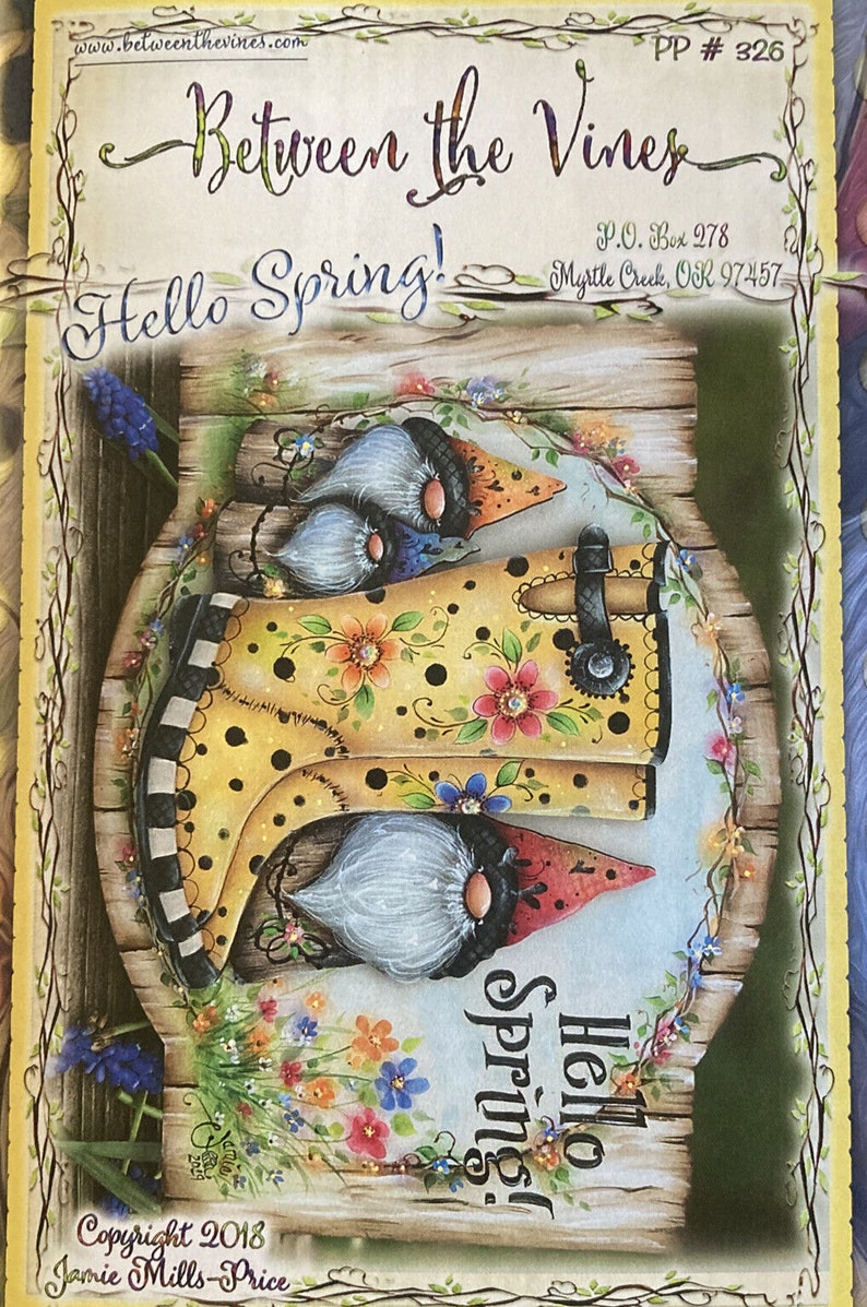 Decorative Tole Painting Pattern Packet: Hello Spring Gnomes by Jamie ...